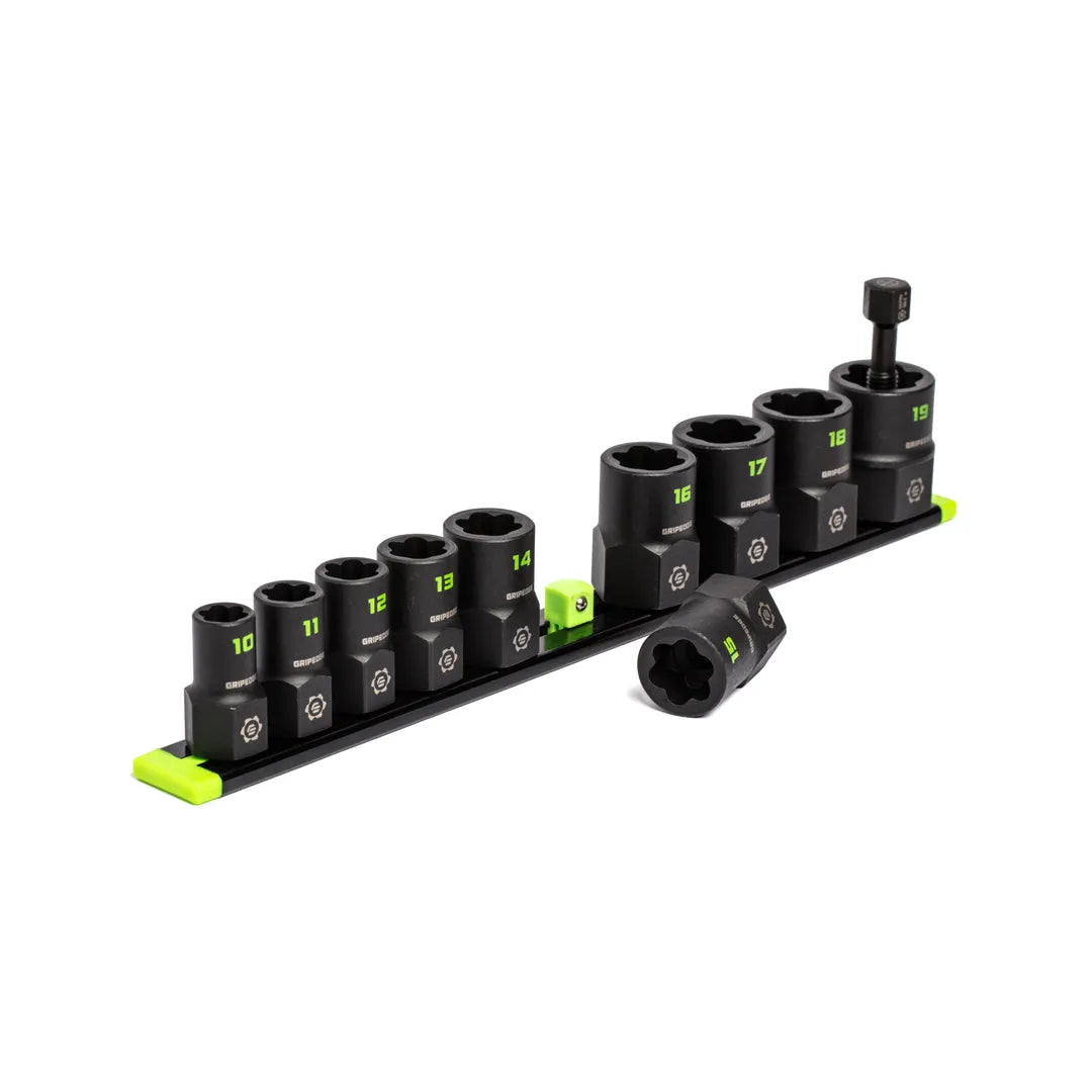 GRIPEDGE RPT Extractor Sockets — 10-Pc Metric, 3/8″ – Fortis HD